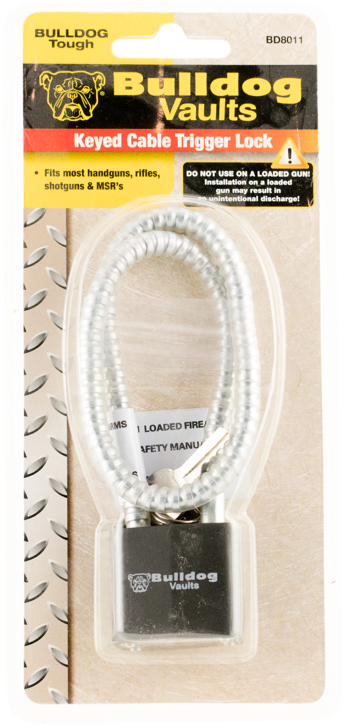 Bulldog BD8011 Trigger Lock Cable Open With Key Metal Firearm Fit- Han ...