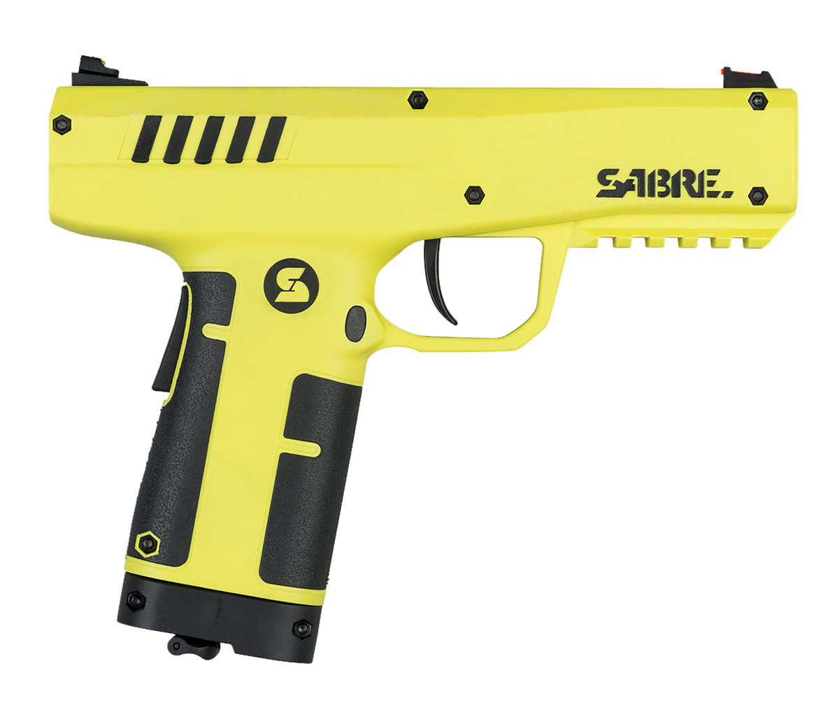 Sabre SLP1C Compact Pepper Projectile Launcher Range 60ft Black/Yellow ...